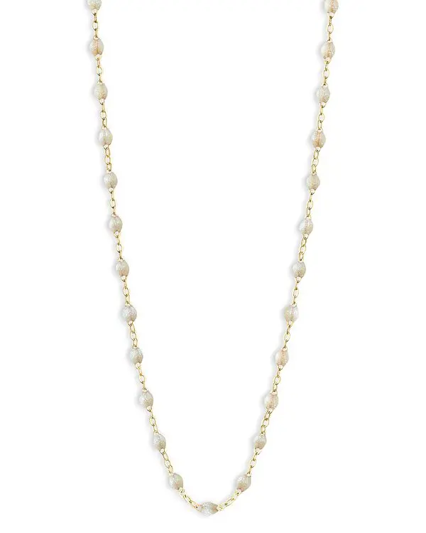 Gigi Clozeau 18k Yellow Gold Resin Bead Necklace - Opal