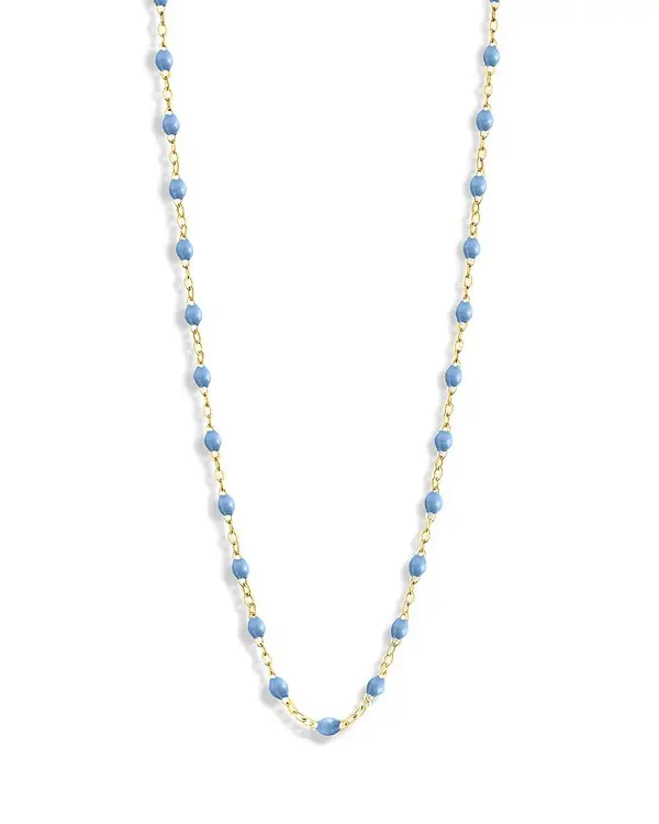 Gigi Clozeau 18k Yellow Gold Resin Bead Necklace - Sky