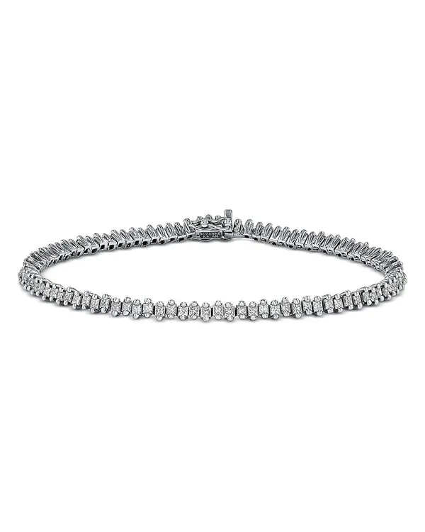SUZANNE KALAN 18k Gold Princess Diamond Tennis Bracelet - White