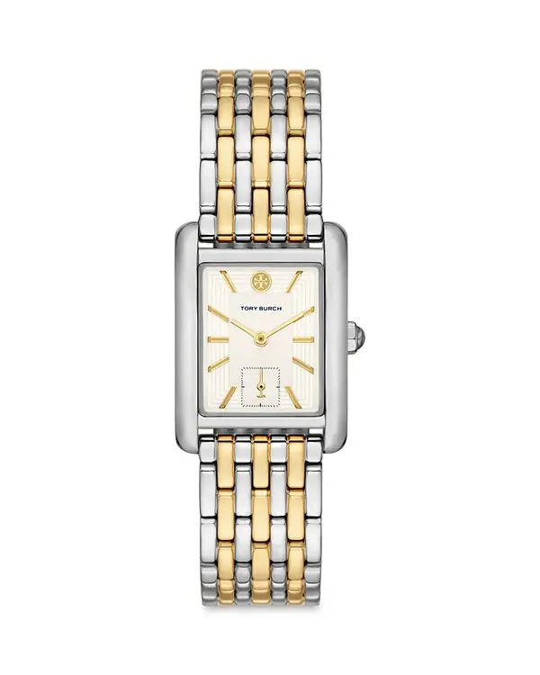 Tory Burch The Eleanor Stainless Steel Watch, 25mm - Ivory/two-tone