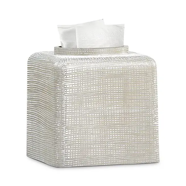 LABRAZEL Woven Tissue Box - Platinum/ivory