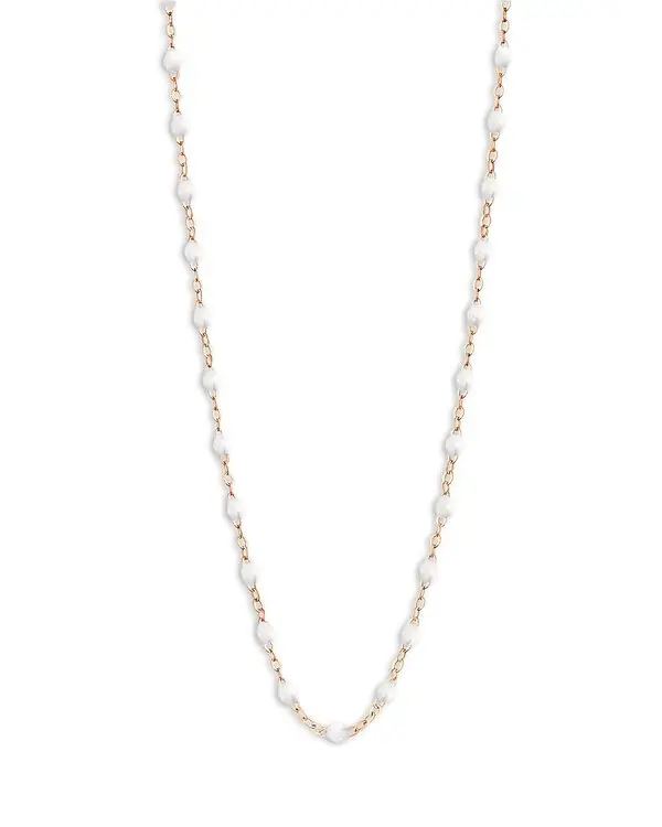 Gigi Clozeau 18k Rose Gold Resin Bead Necklace - White/rose Gold