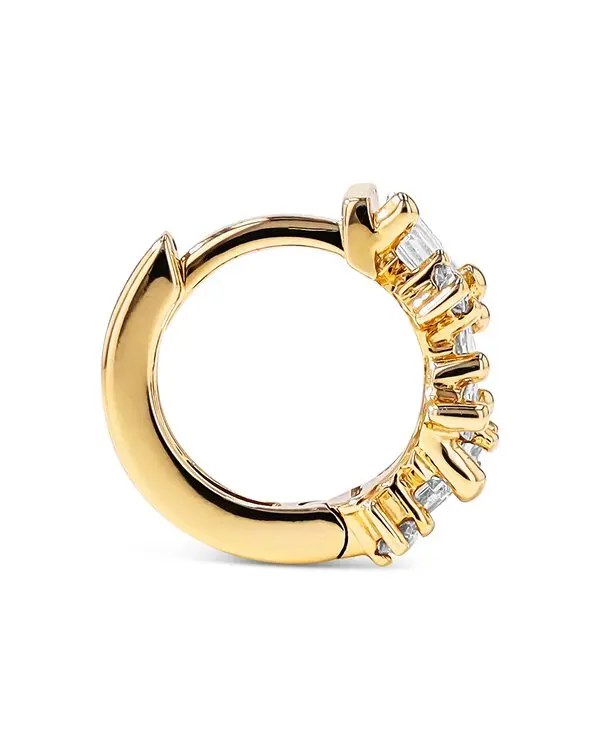 SUZANNE KALAN 18k Yellow Diamond Huggie Hoop Earrings - Gold