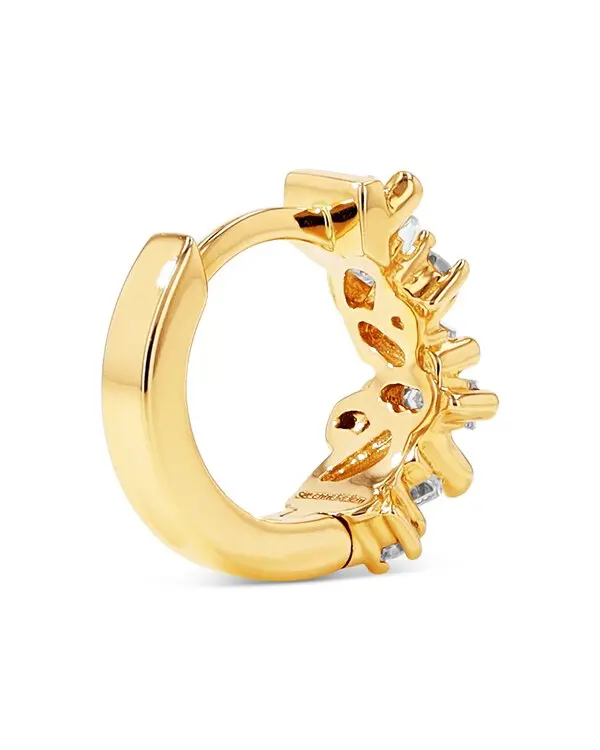 SUZANNE KALAN 18k Yellow Diamond Huggie Hoop Earrings - Gold