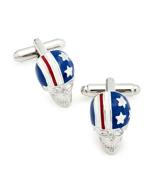 LINK UP American Flag Skull Cufflinks - Multi