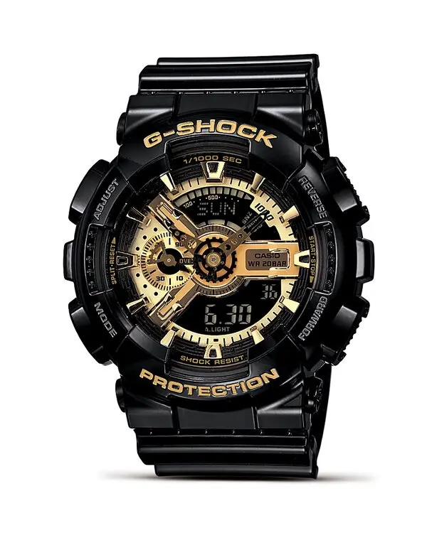 G-Shock 200m Water Resistant Magnetic Resistant Digital Watch - Black/gold