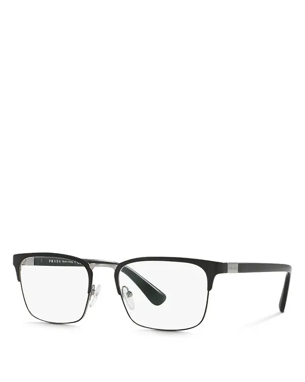 Prada Rectangle Eyeglasses, 57mm - Matte Black