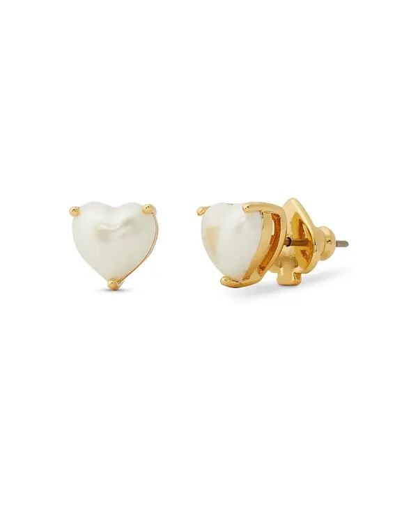 Kate Spade New York Imitation Heart Stud Earrings - Pearl