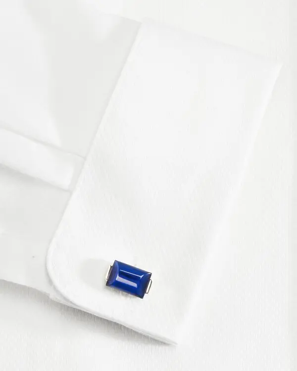 LINK UP Curve Rectangle Cuff Links
