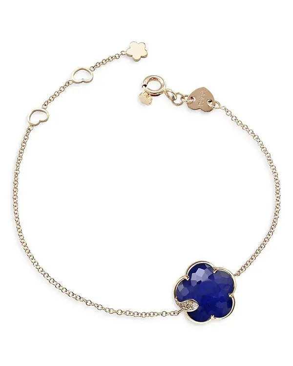 Pasquale Bruni 18k Rose Gold, Lapis Doublet And Diamond Bracelet - Blue/rose Gold