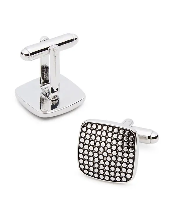 LINK UP Dot Soft Square Cufflinks - Silver