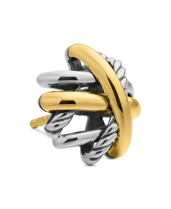 David Yurman Crossover Stud Earrings - Gold/silver