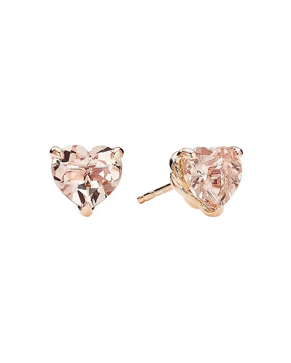 David Yurman 18k Rose Gold Chatelaine Heart Stud Earrings With Morganite - Pink/rose Gold