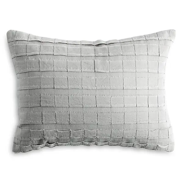 Dkny Pure Applique Decorative Pillow, 12 X 16 - Platinum