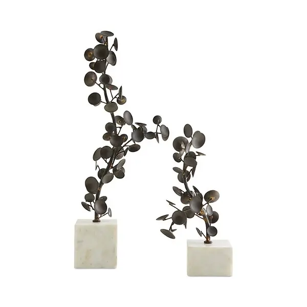 ARTERIORS Labrynth Sculpture, Set Of 2 - Black
