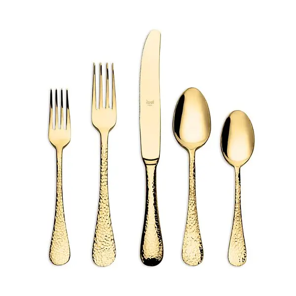 MEPRA Pvd Titanium Coated Flatware 5-piece Place Setting - Gold