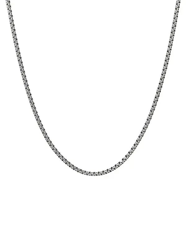 David Yurman Sterling Small Double Box Chain Necklace - Silver