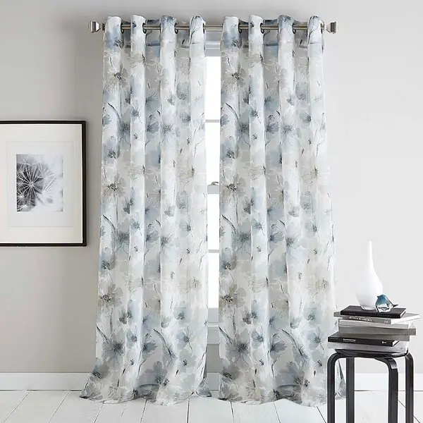 Dkny Modern Bloom Grommet Panel, 50 X 84 - Linen