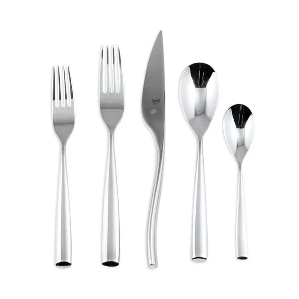 MEPRA Arte Flatware 5-piece Place Setting - Brushed Silver