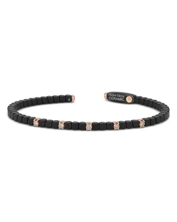 Roberto Demeglio Dado Diamond And Rose Gold Bracelet - Black