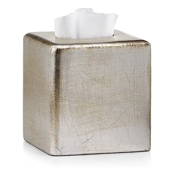 LABRAZEL Ava Gold Tone Tissue Cover - Silver Leaf