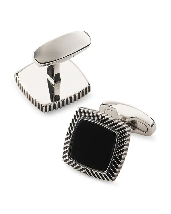 LINK UP Square Cufflinks - Onyx