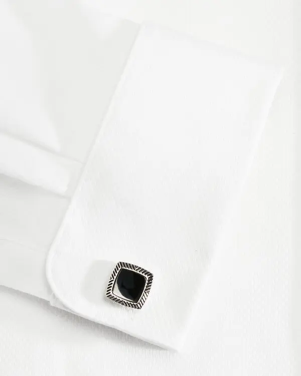 LINK UP Square Cufflinks - Onyx