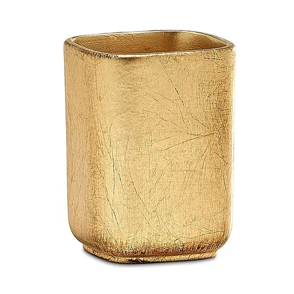 LABRAZEL Ava Gold Tone Brush Holder - Gold Leaf