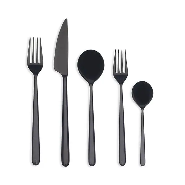 MEPRA Linea Oro Nero 5-piece Place Setting - Black