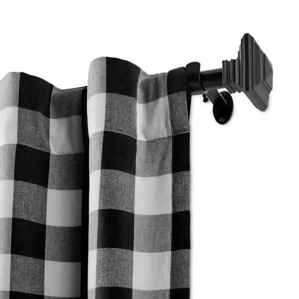 ELRENE HOME FASHIONS Farmhouse Buffalo Check Window Curtain, 52 X 95