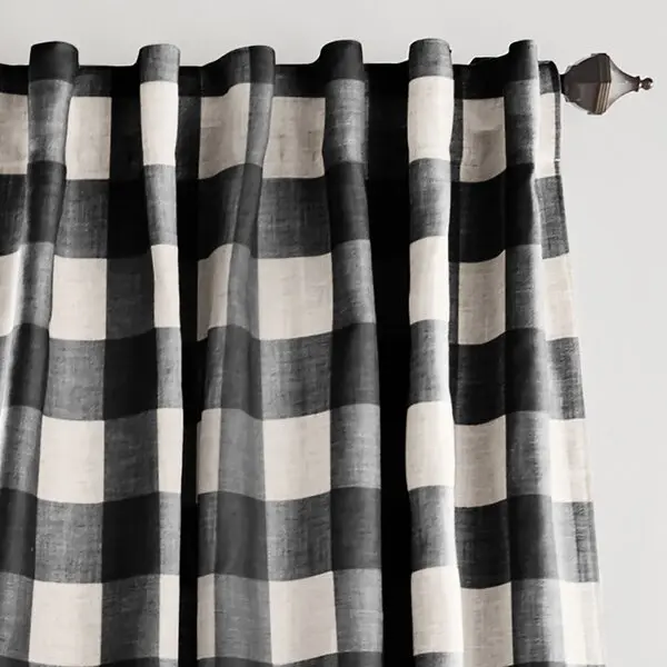 ELRENE HOME FASHIONS Grainger Buffalo Check Blackout Window Curtain, 52 X 95