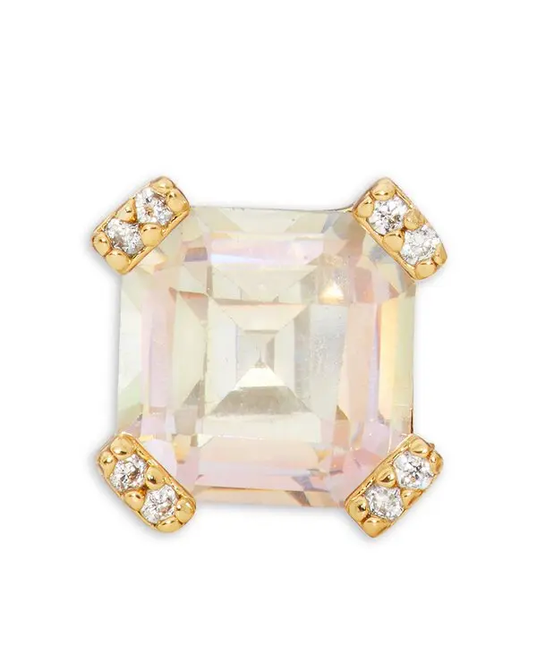 Kate Spade New York Square Cubic Zirconia Stud Earrings - Clear/gold