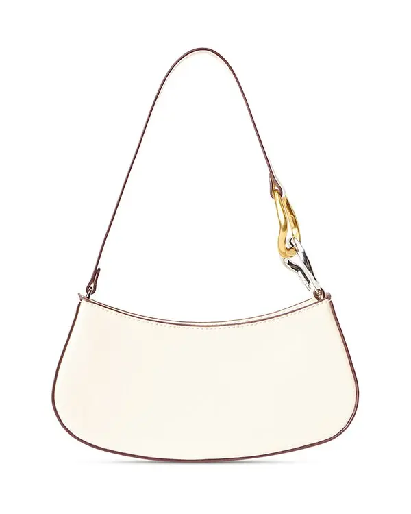 Staud Ollie Leather Shoulder Bag - Cream/two-tone