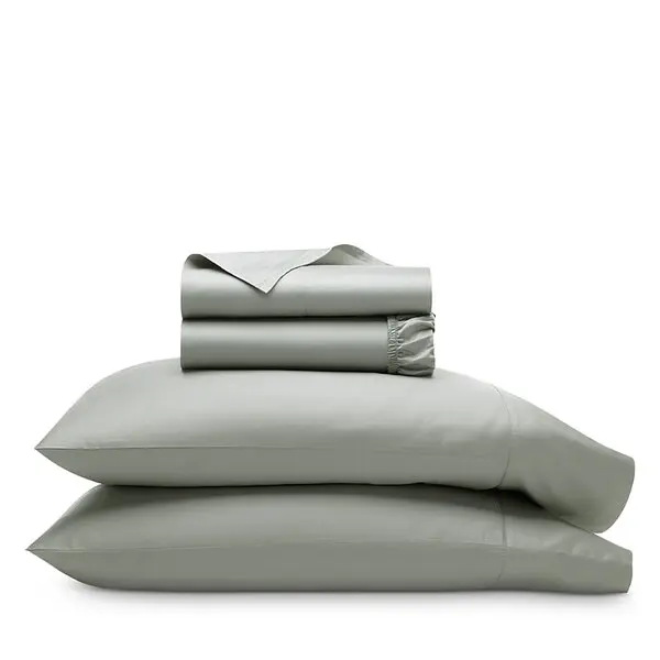 BOLL & BRANCH Signature Organic Cotton Hemmed Sheet Set, Twin - Sageleaf