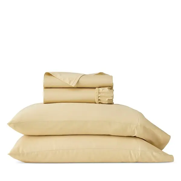 BOLL & BRANCH Signature Organic Cotton Hemmed Sheet Set, Twin Xl - Buttercup