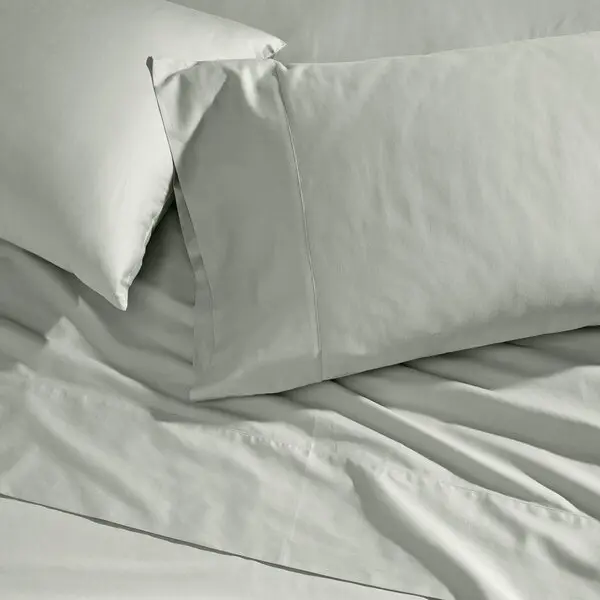 BOLL & BRANCH Signature Organic Cotton Hemmed Sheet Set, Full - Sageleaf