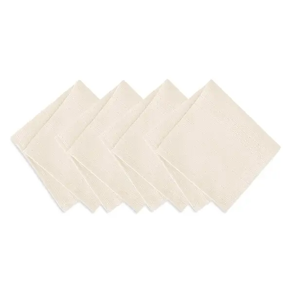 ELRENE HOME FASHIONS Laurel Solid Texture Water And Stain Resistant Napkins, Set Of 4 - Ivory