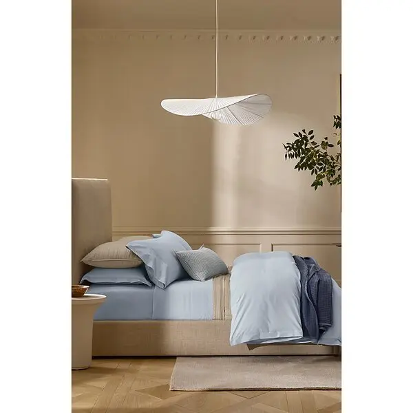 BOLL & BRANCH Signature Organic Cotton Hemmed Sheet Set, Queen - Hydrangea