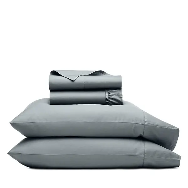 BOLL & BRANCH Signature Organic Cotton Hemmed Sheet Set, King - Bluestone