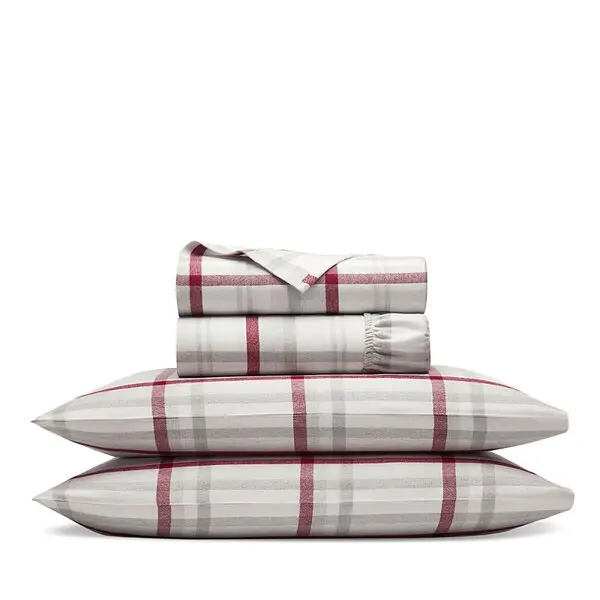 BOLL & BRANCH Flannel Sheet Set, Queen - Cranberry