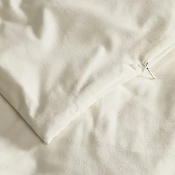 BOLL & BRANCH Flannel Heathered Duvet Set, Full/queen - Cream