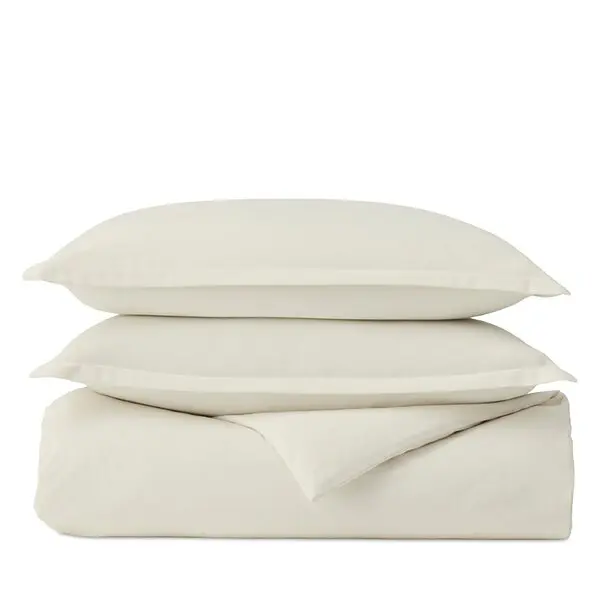 BOLL & BRANCH Flannel Heathered Duvet Set, King/cal King - Cream