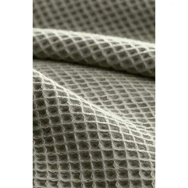 BOLL & BRANCH Waffle Organic Cotton Bed Blanket - Sageleaf