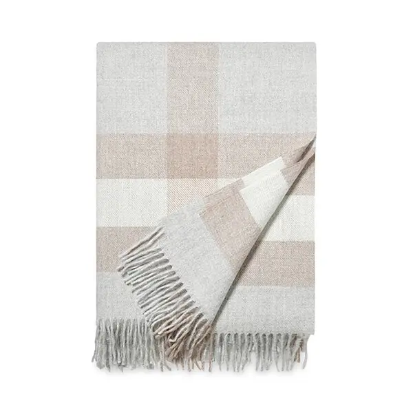 BOLL & BRANCH Alpaca Plaid Throw Blanket