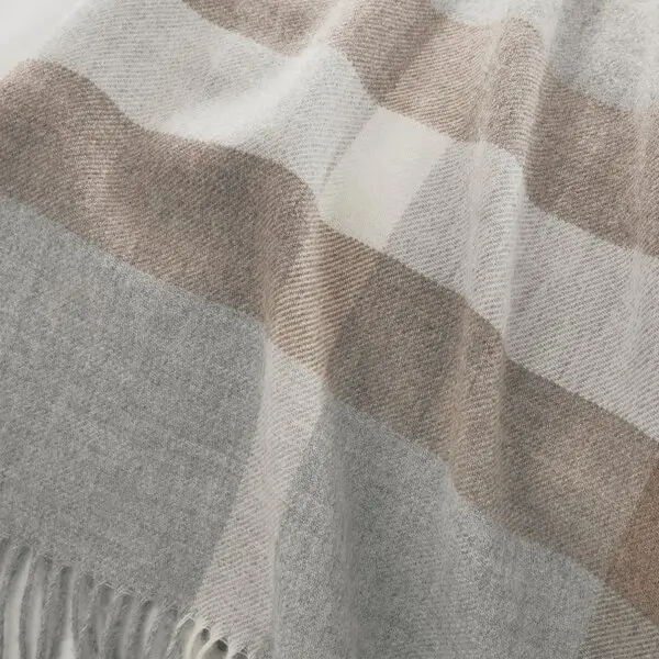 BOLL & BRANCH Alpaca Plaid Throw Blanket