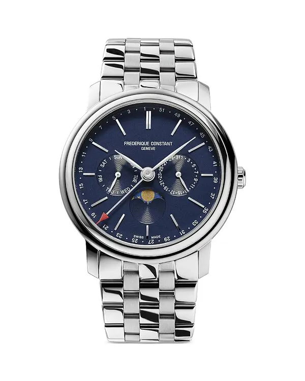 FREDERIQUE CONSTANT Classics Business Timer Watch - Blue/silver