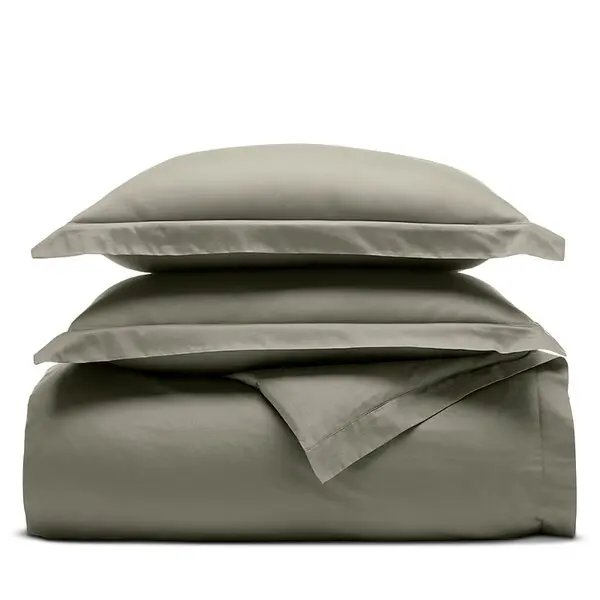 BOLL & BRANCH Percale Hemmed Duvet Set, Full/queen - Juniper