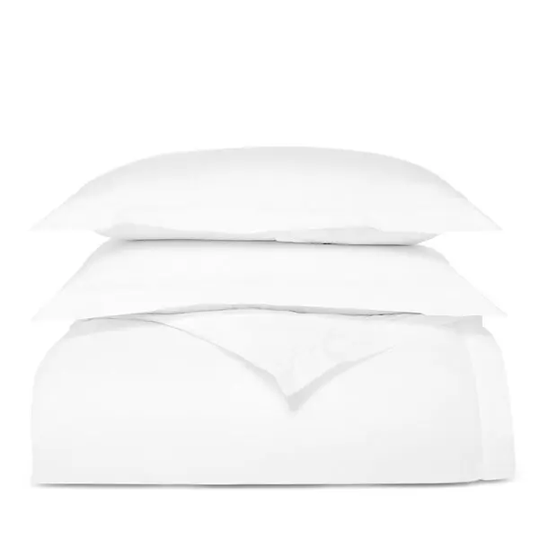 BOLL & BRANCH Percale Hemmed Duvet Set, Full/queen - White