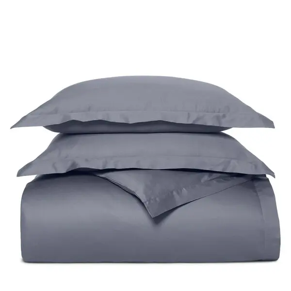 BOLL & BRANCH Signature Organic Cotton Hemmed Duvet Set - Mineral