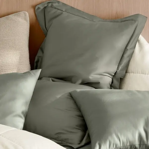 BOLL & BRANCH Percale Hemmed Duvet Cover Set, King/cal King - Juniper